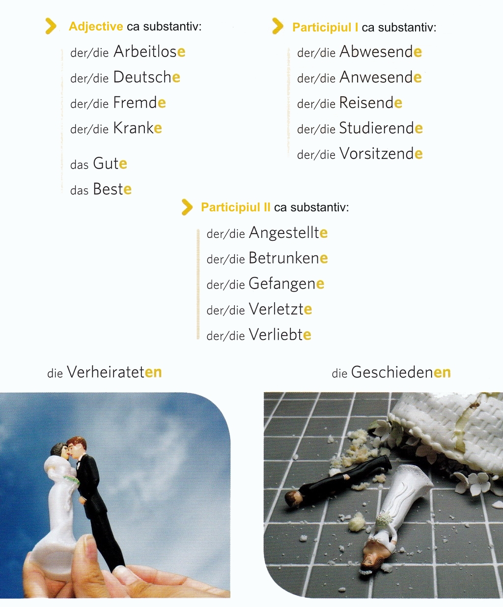 Adjective şi participii ca substantive (Adjektive und Partizipien als ...